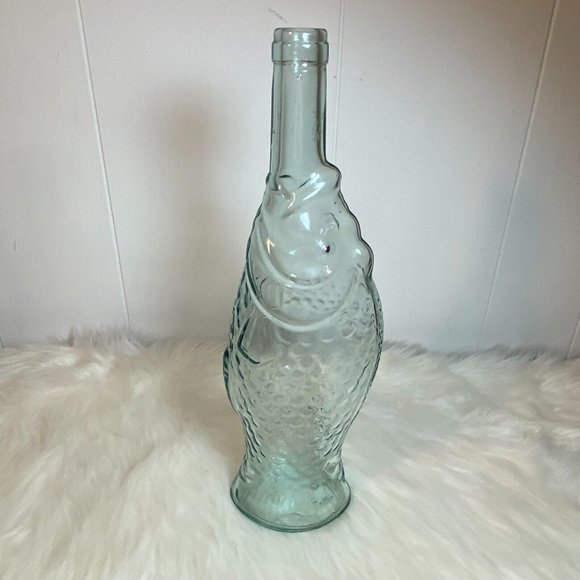 Italy Cevin | Dining | Vintage Fish Shaped Wine Bottle Clear Glass ...